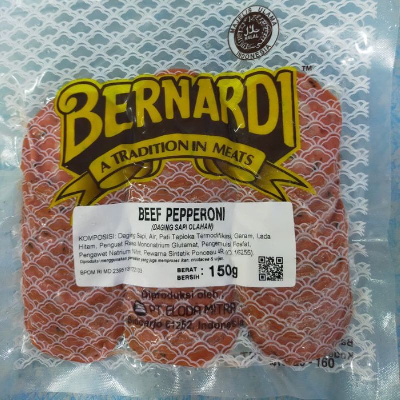 Jual Free Packing Bubble Bernardi Beef Pepperoni PREMIUM 150 gram ...