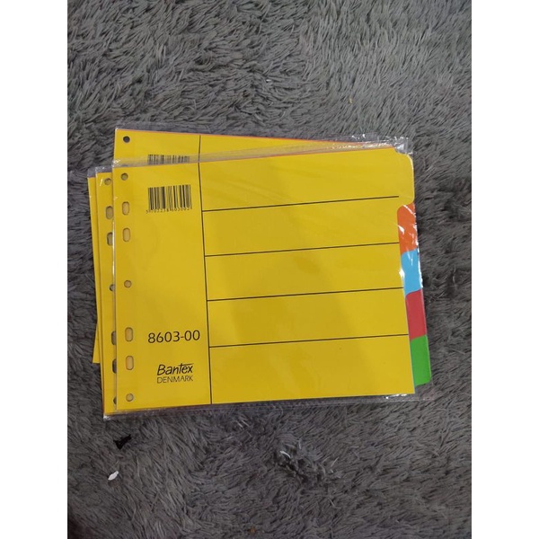 Jual DIVIDER BANTEX A5 5 SEKAT 8603-00 - PEMBATAS FILE - PEMBATAS ...