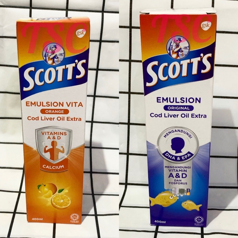 Jual GSK Scott's Emulsion Original / Orange / Cod Liver Oil Extra ...