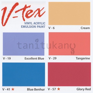 Jual Cat Tembok V Tex Interior Exterior Ekonomis Semua Warna 1 kg ...
