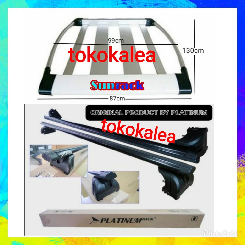 Jual Paket roof rack bagasi atas mobil+kaki rak platinum jepit body ...