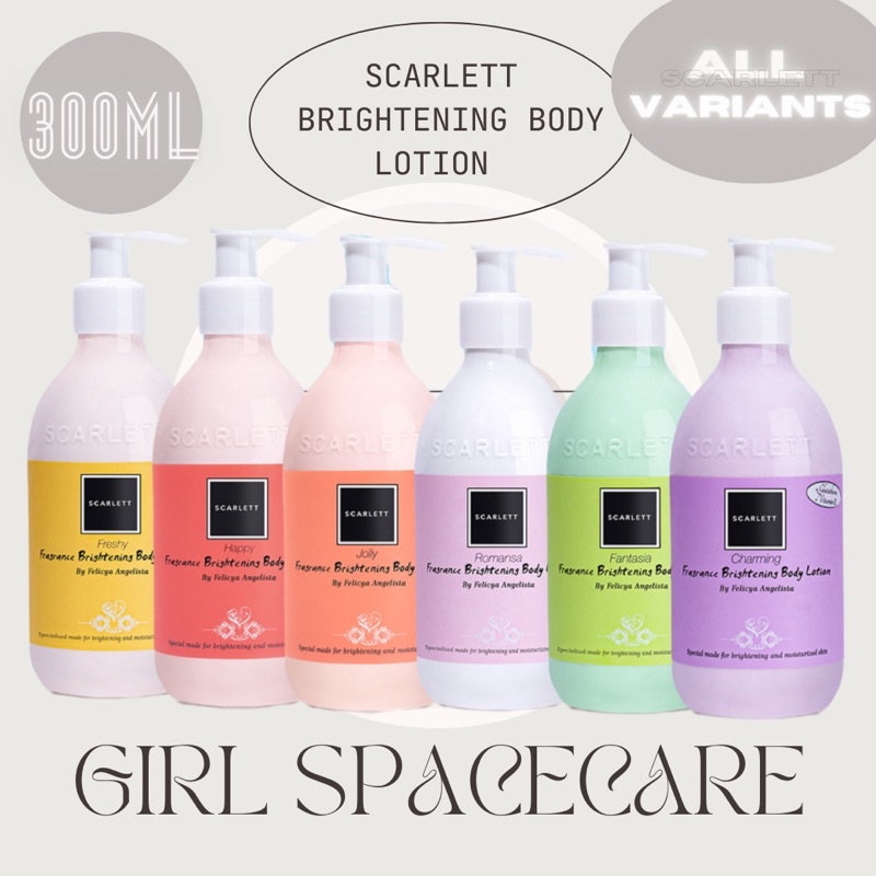 Jual Scarlett Fragrance Brightening Body Lotion all variants | Shopee ...