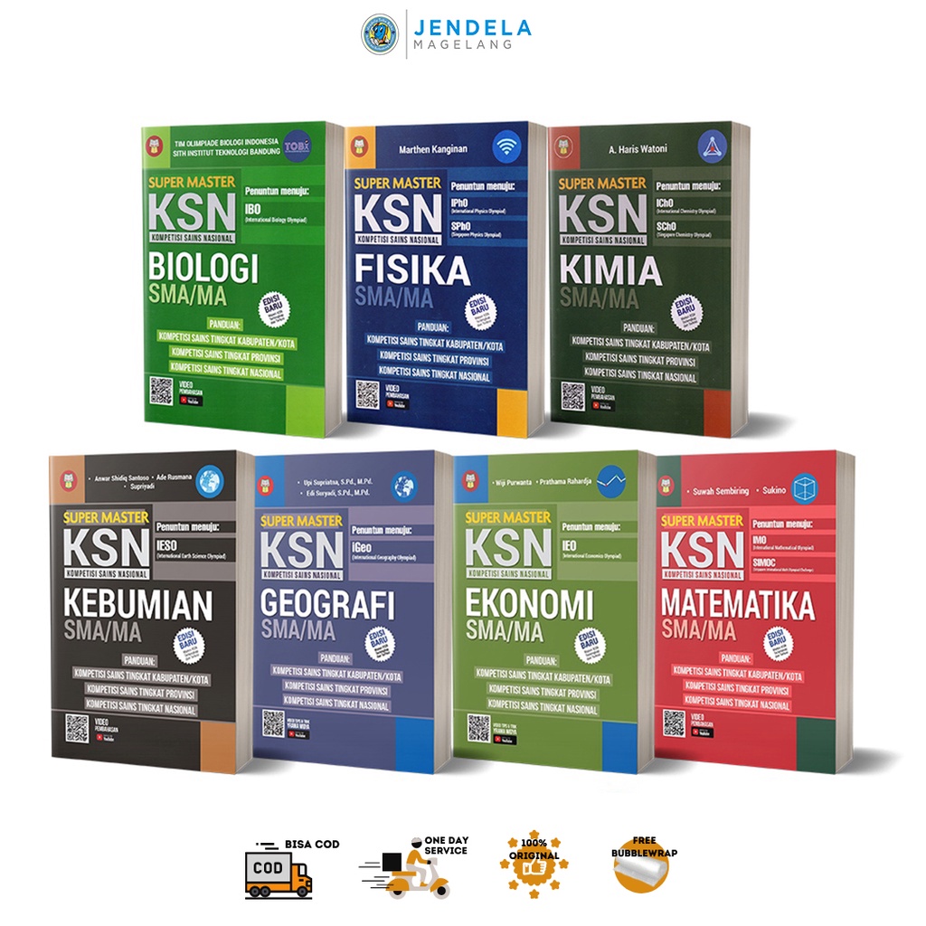 Jual Super Master KSN Sains SMA Matematika Biologi Fisika Kimia Ekonomi Geografi Kebumian ...
