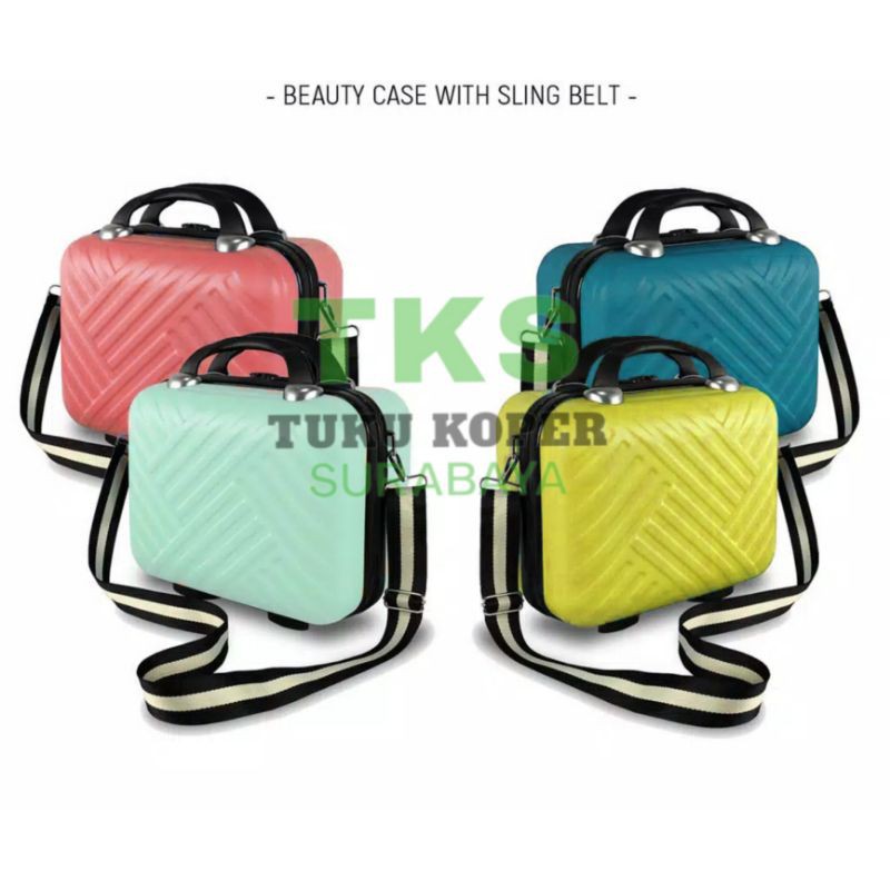 Jual beauty case koper make up ada tali SLEMPANG 14 inch | Shopee Indonesia