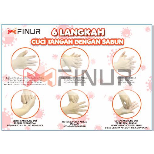 Jual STIKER LANGKAH CUCI TANGAN STIKER CUCI TANGAN STIKER ATRIBUT ...