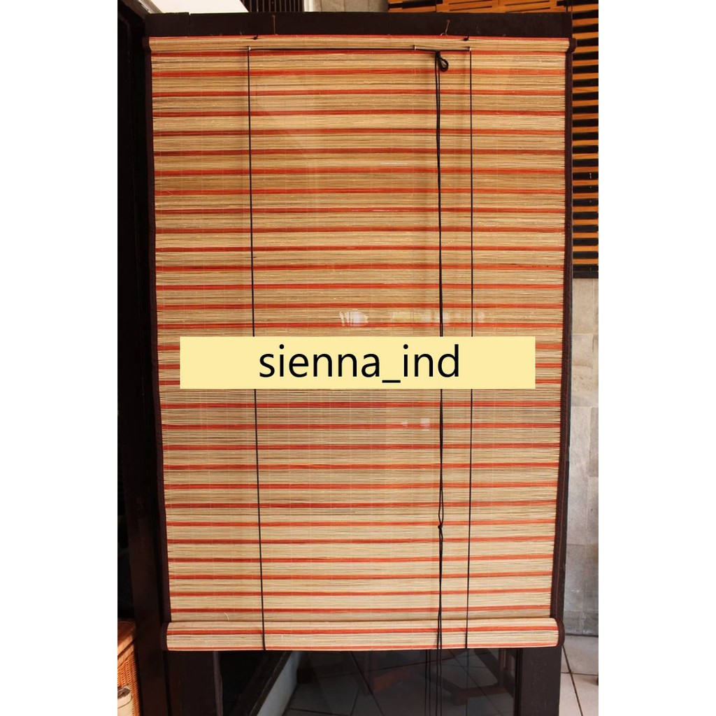 Jual Krey Rotan Orange 120cm x 180cm, Tirai Rotan Bambu, Krey Jendela, Penutup Jendela Kayu ...