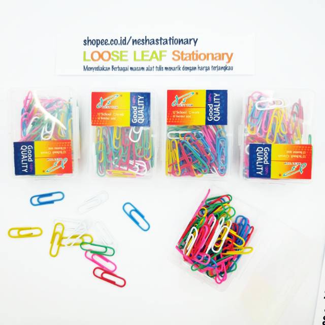 Jual Paper Clip Warna Box | Penjepit Kertas Warna warni Kotak | Shopee ...