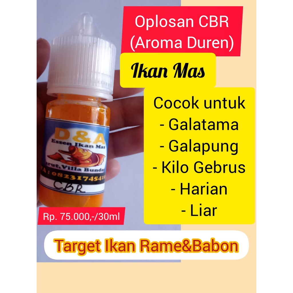Jual essen ikan mas CBR 30ML/esen ikan mas LOMBA /essen ikan mas ...