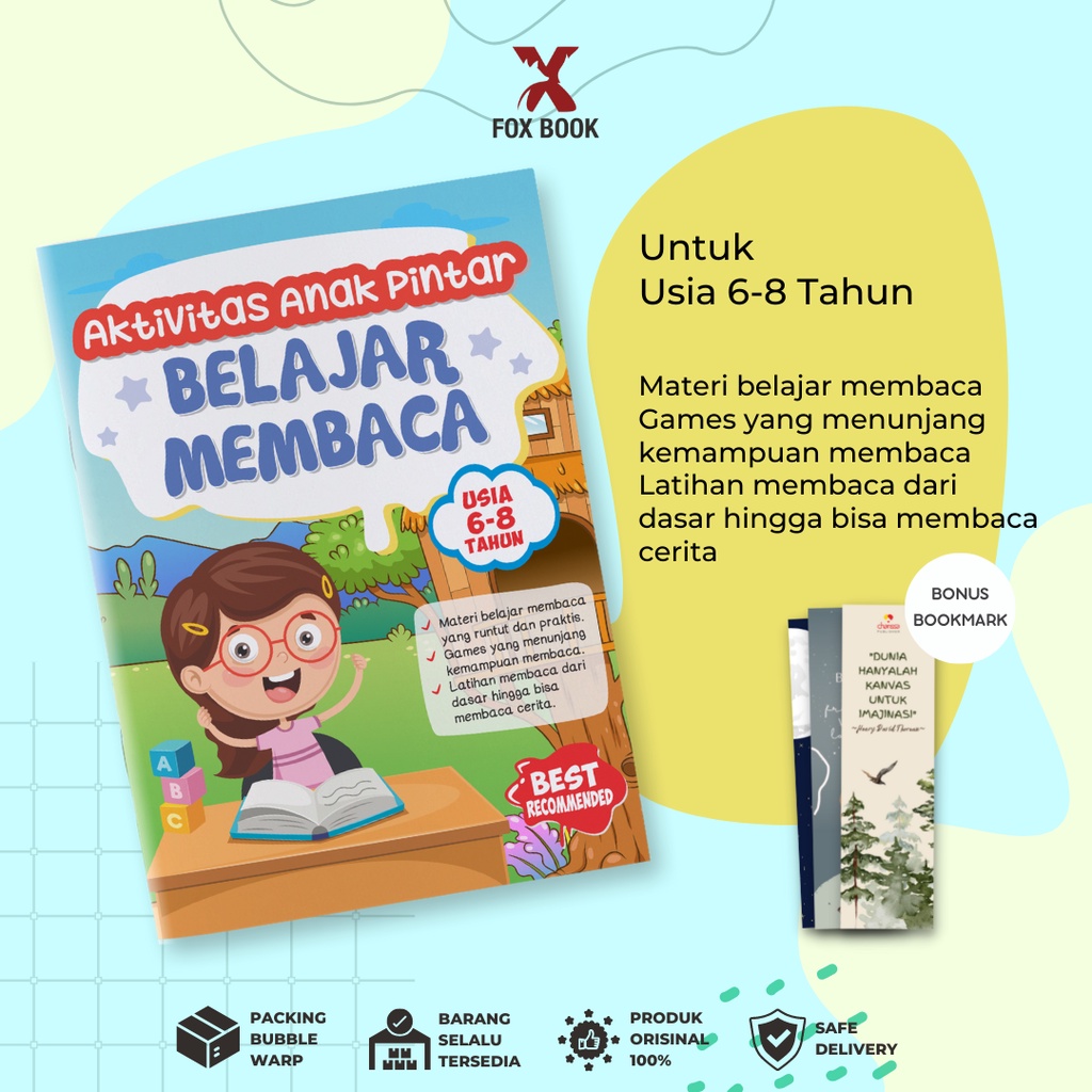 Jual BELAJAR MEMBACA 6-8 TAHUN : AKTIVITAS ANAK PINTAR : BUKU MEMBACA ...