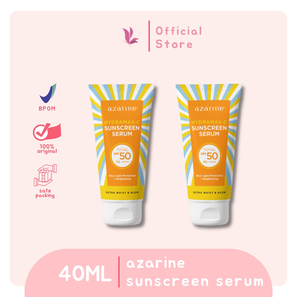 Jual Azarine Hydramax-C Sunscreen Serum SPF50 PA++++ 40ml | Shopee ...