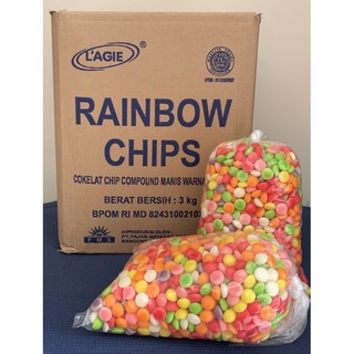 Jual Choco Chip Coklat Cokelat Rainbow Chips Warna Warni Lagie ...