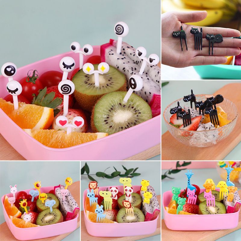Jual Tusuk Bento / Garpu Buah / Kue / Dessert Mini Motif Kartun Hewan ...