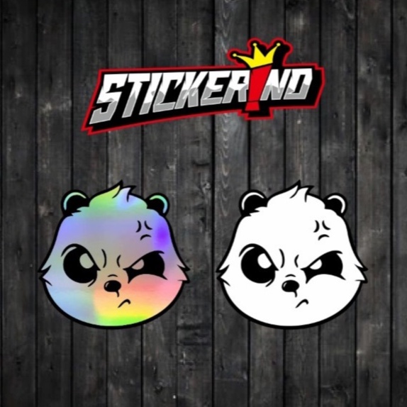 Jual STIKER STICKER CUTTING PANDA KEPALA PANDA MARAH STIKER VIRAL ...