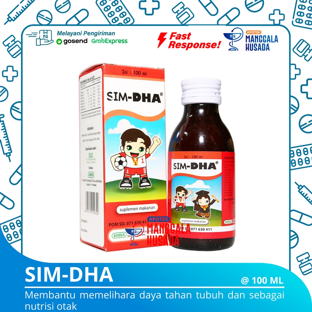 Jual SIM DHA SIRUP NUTRISI OTAK @ 100 ML | Shopee Indonesia