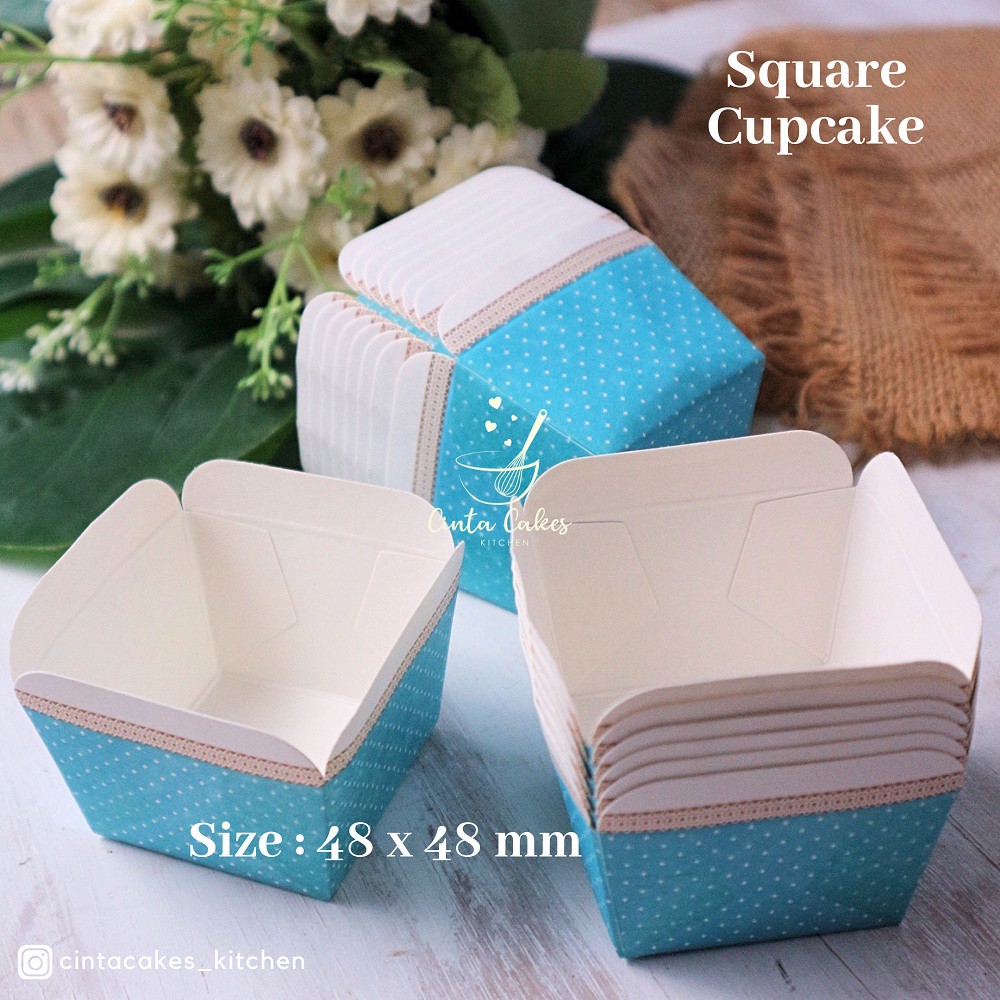 Jual Papercup I Cake Case I Muffin Cup Square Repack 50 pcs | Shopee ...