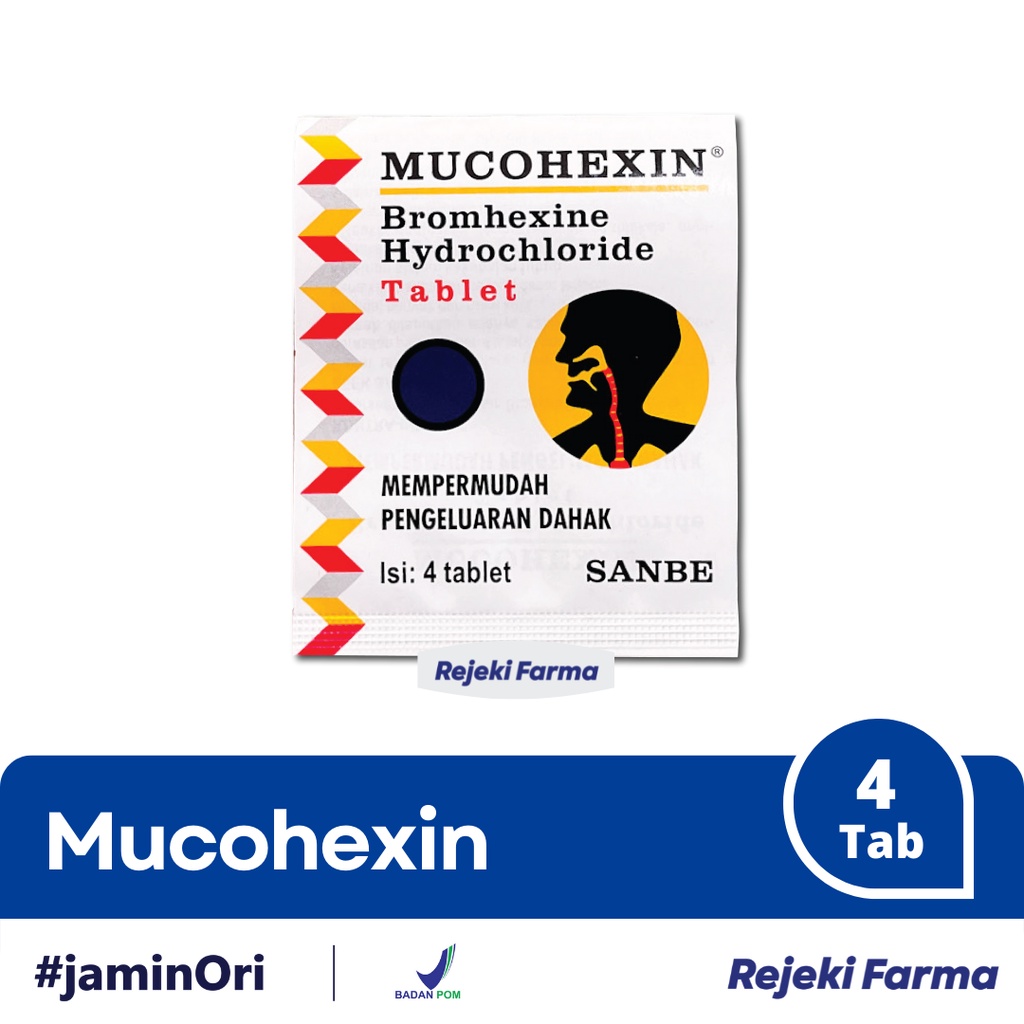 Jual Mucohexin Per 1 Strip isi 4 Tablet - Stp Mengeluarkan Dahak Muco ...
