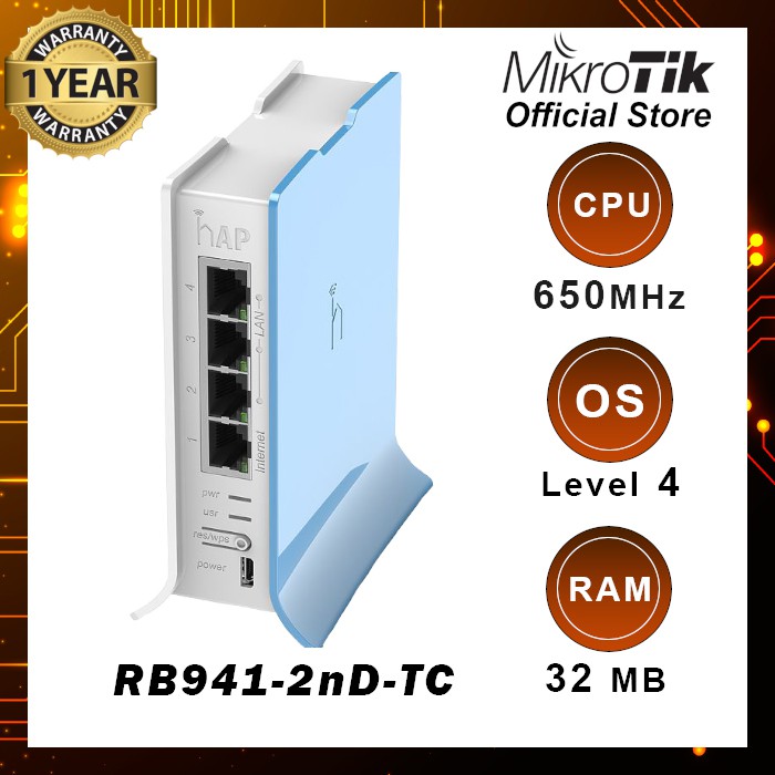 Jual MikroTik Router Wireless RB941-2nD-TC ( hAP-Lite2 ) 941 2ND TC ...