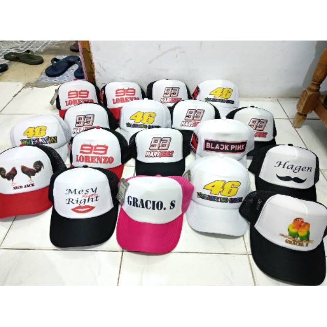 Jual CUSTOM TOPI TRUCKER TANPA MINIMAL ORDER GAMBAR DAN NAMA | Shopee ...