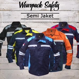 Jual Jaket Wearpack Safety Dongker Merah Atasan Wearpack Lengan Panjang ...