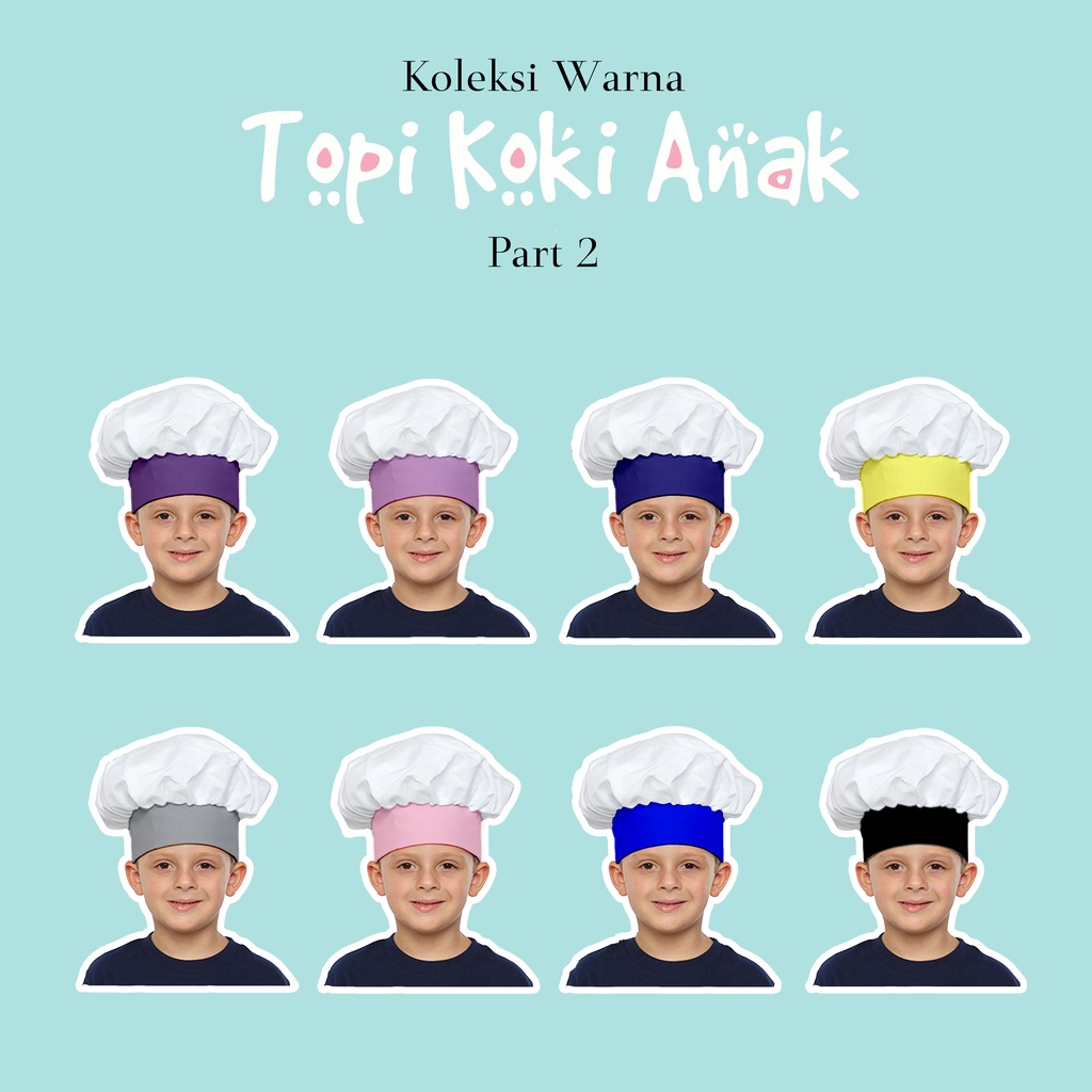 Jual PART 2 - Topi Koki Chef Hat Traditional untuk Anak-anak | Shopee ...