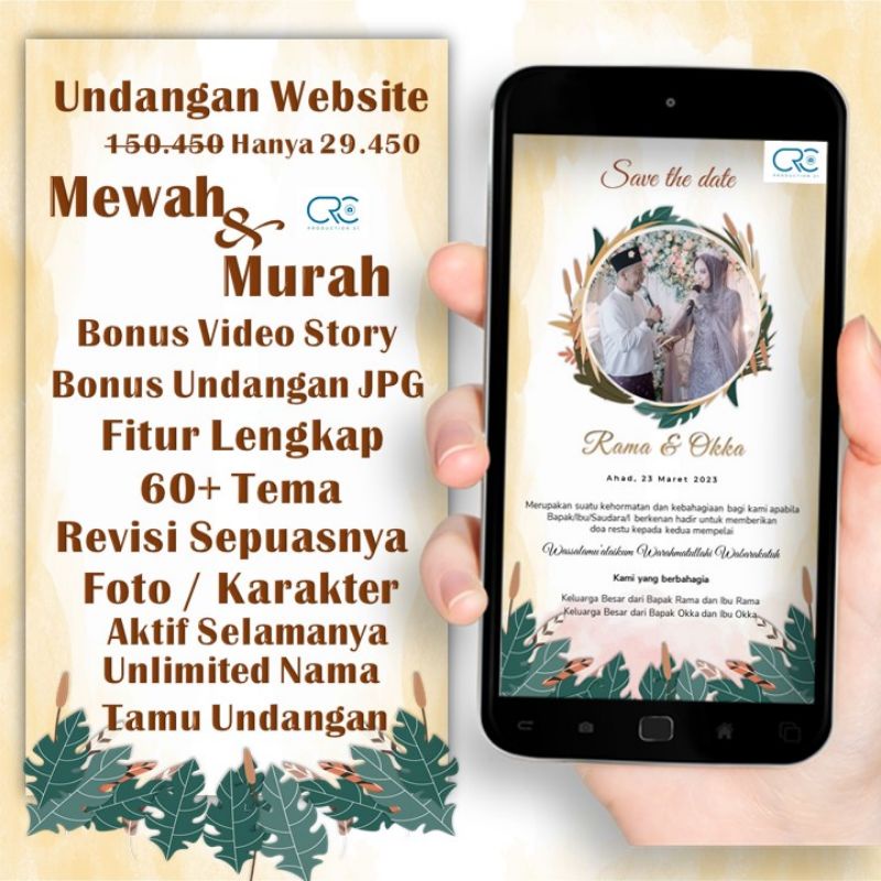 Jual Undangan Digital Website Murah Fhoto || Undangan Digital Website ...