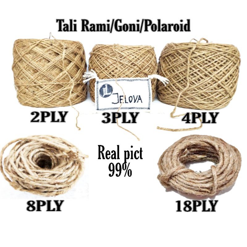 Jual Tali rami/Tali goni/Tali jerami/2-18ply Grade A Indonesia|Shopee ...