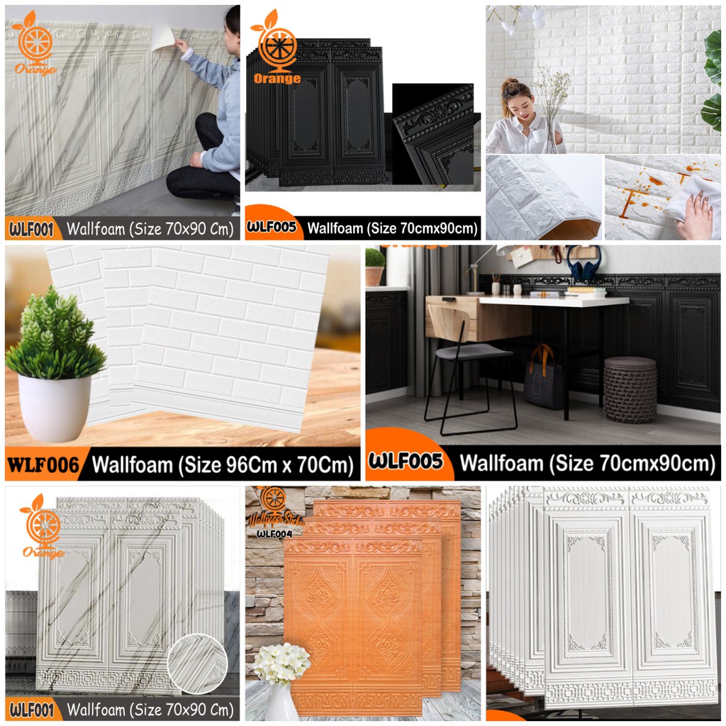 Jual Wallpaper 3D Wallfoam WF001 Kayu Klasik Emboss Panel Foam Peredam ...