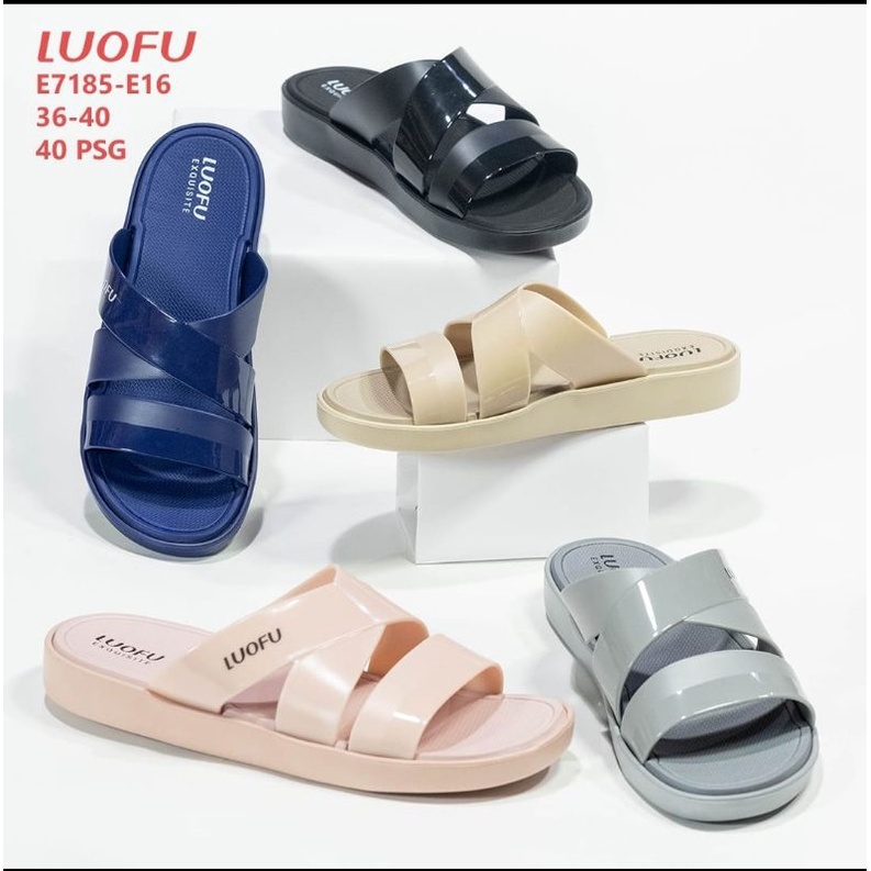Jual Luofu E 7185/A2-A04SL/E16/E16WB SANDAL SELOP WANITA | Shopee Indonesia