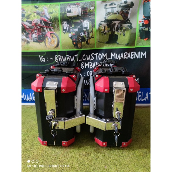 Jual Side box pannier 22L ALUMINIUM & galvanis, pannier bubut custom ...