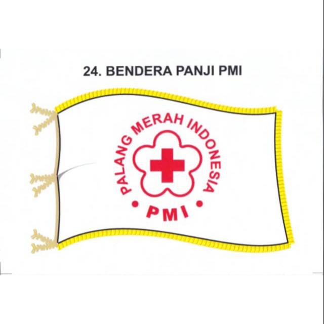 Jual BENDERA PANJI PMI. Ukuran 80x110 cm. Sablon 2 sisi. | Shopee Indonesia