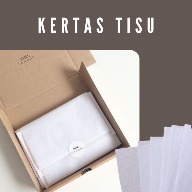 Kertas Tisu Aesthetic Paper Tissue Packing Hampers warna Putih Polos ...