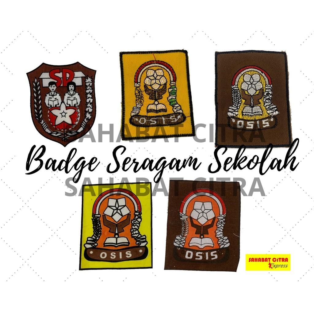 BADGE SERAGAM SEKOLAH SD/SMP/SMA BORDIR/KAIN | Shopee Indonesia