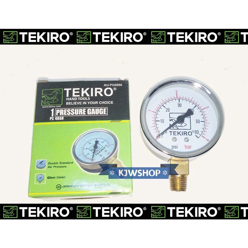 Jual Manometer 4 Bar TEKIRO Pressure Gauge 4Bar 4kg Manometer 4Bar 4kg ...