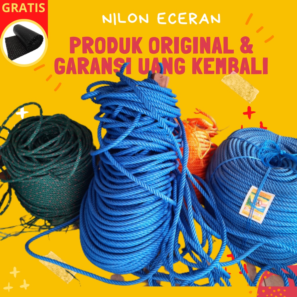 Jual Tali Nilon Tambang Plastik Pengikat Tebal Eceran Permeter Ukuran 6 ...