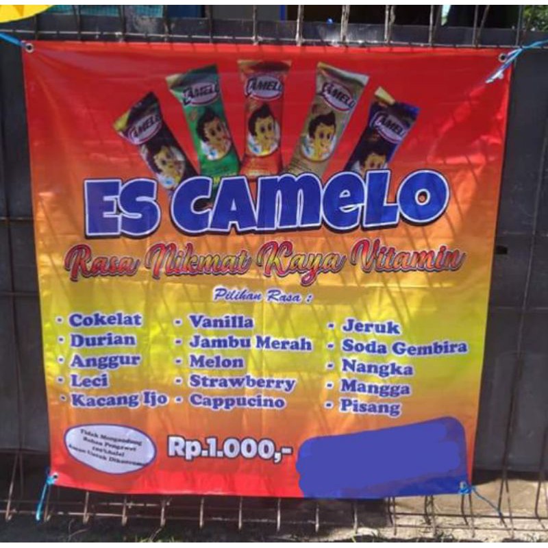 Jual spanduk es camelo Indonesia|Shopee Indonesia