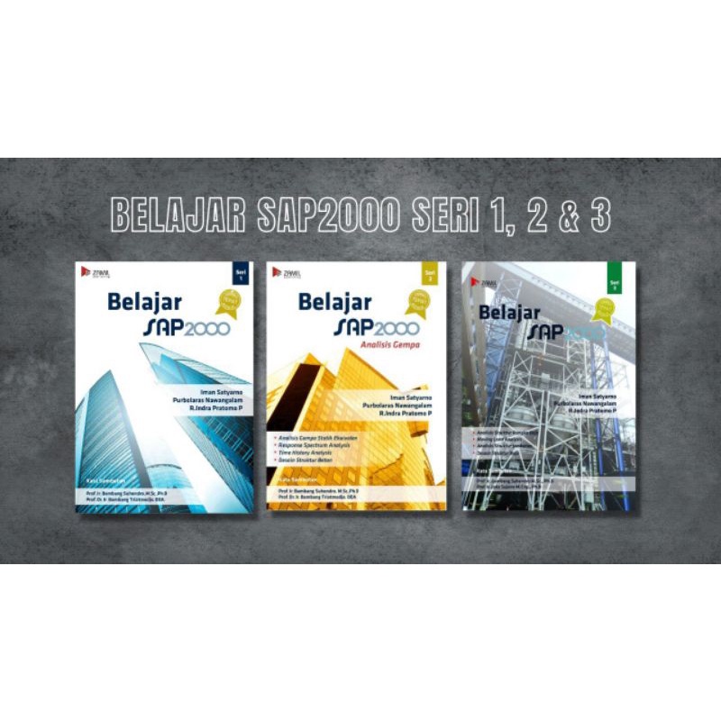 Jual Paket Lengkap Buku Belajar SAP2000 (seri 1, 2 dan 3) | Shopee Indonesia