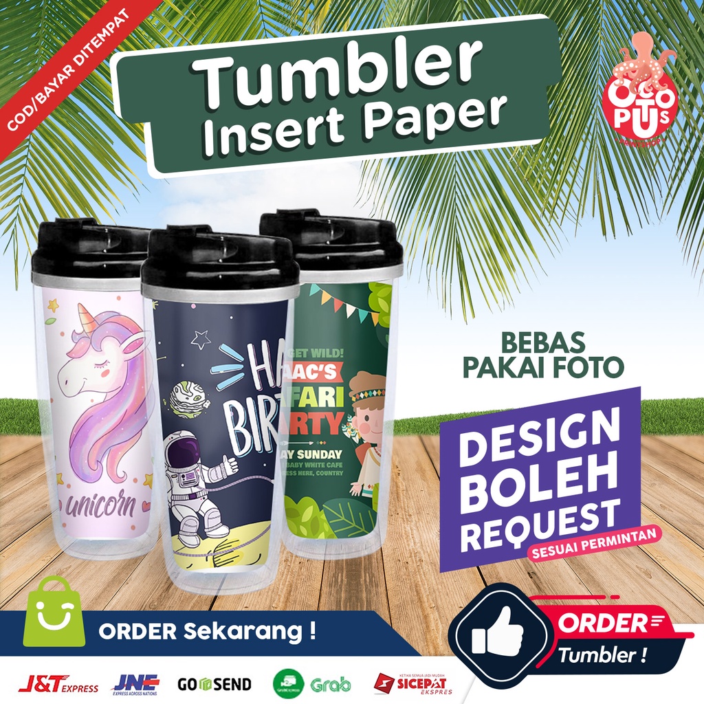 Jual TUMBLER CUSTOM / TUMBLER INSERT PAPER Indonesia|Shopee Indonesia