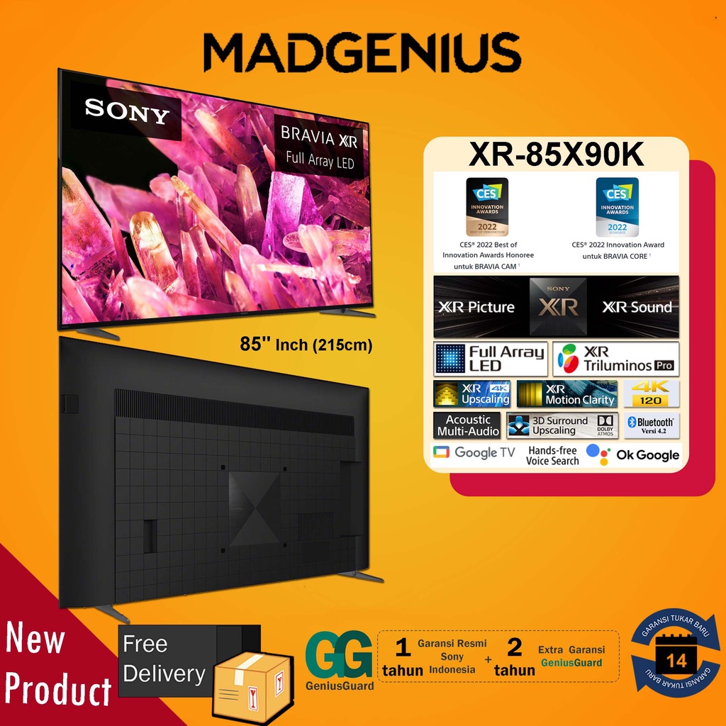 Jual SONY Original LED TV XR-85X90K / XR85X90K / XR 85X90K / X90K ...