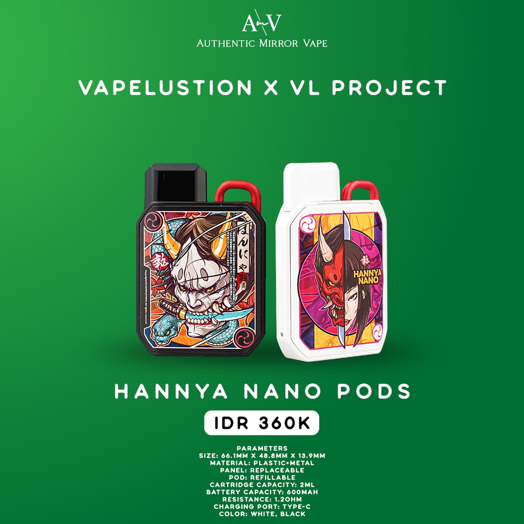 Jual Hannya Nano Pod System Kit 100% Authentic By Vapelustion - PS ...