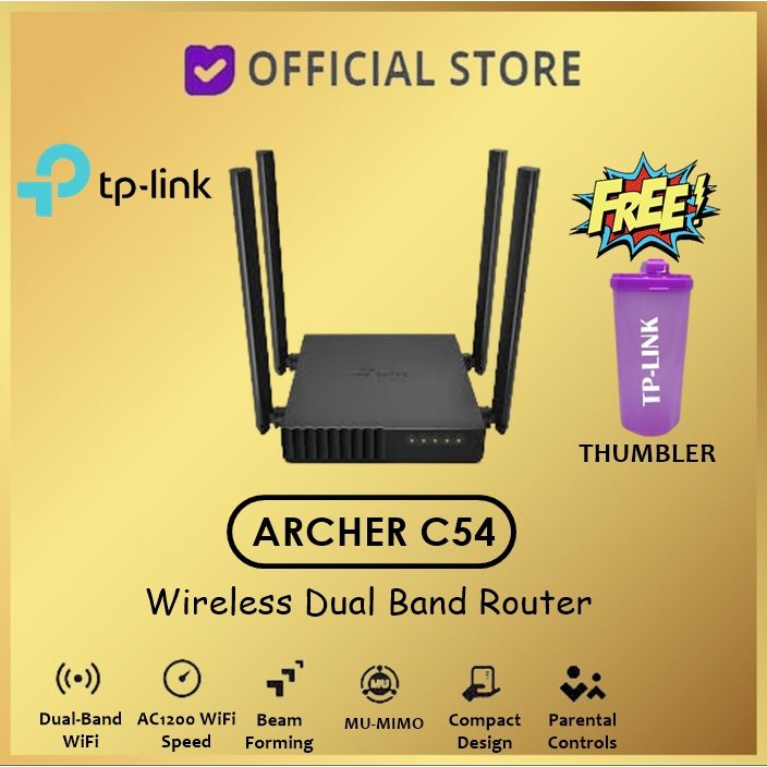 Tp-Link Archer C54 AC1200 Dual-Band Wi-Fi Router TpLink Archer C 54 ...