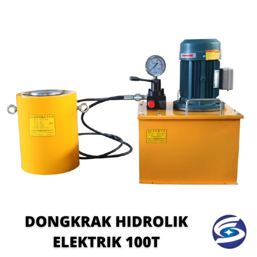 Jual DONGKRAK HIDROLIK SILINDER ELEKTRIK 100 TON / HYDRAULIC PUMP ELECTRIC | Shopee Indonesia