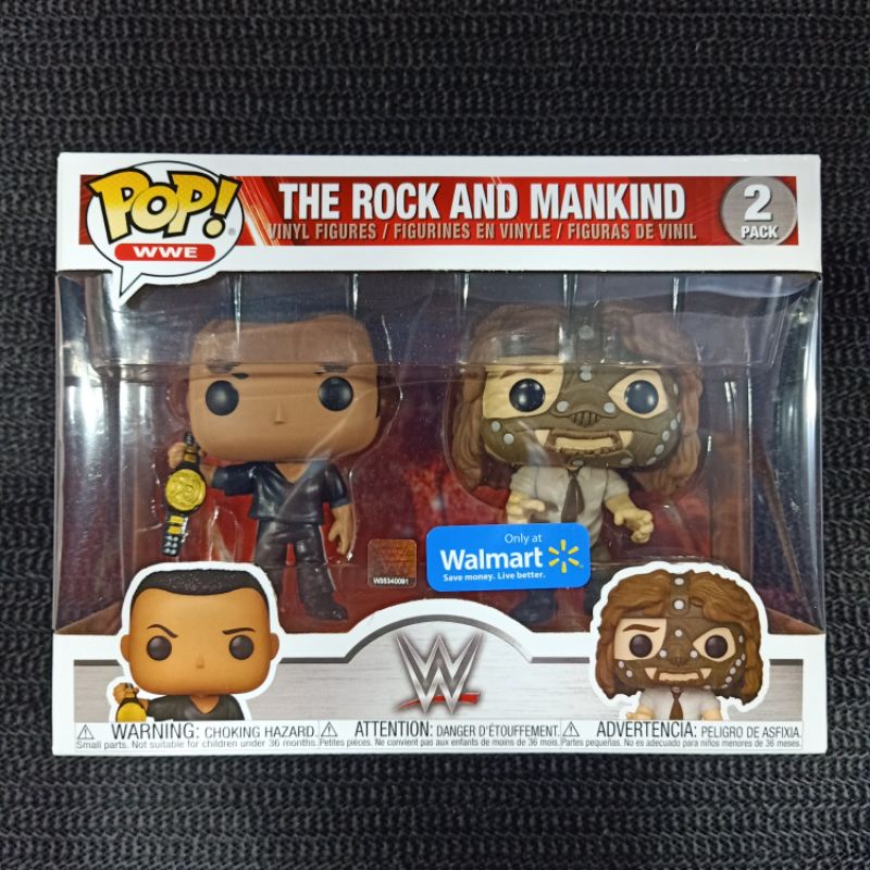 Jual Funko Pop! WWE : THE ROCK AND MANKIND (2 PACK) (Only At Walmart) | Shopee Indonesia