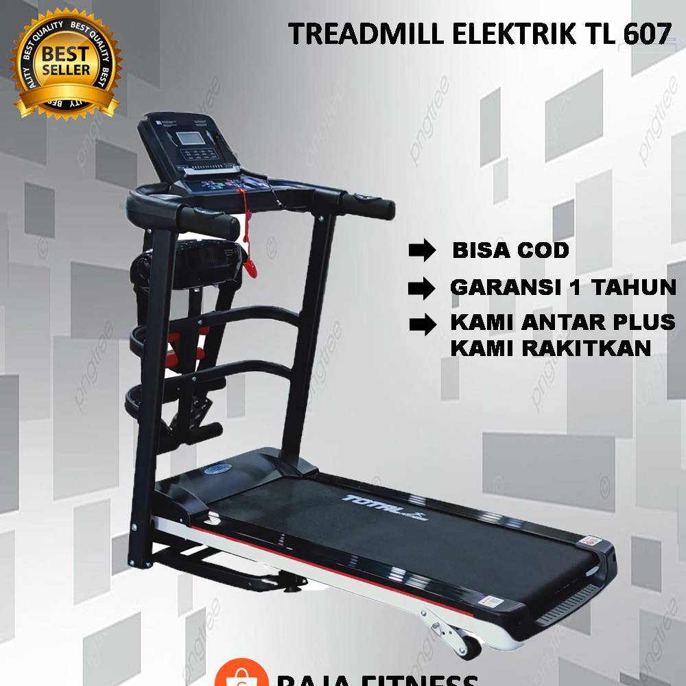 Jual Treadmill elektrik 1,5 HP TL 607 Alat fitness 3 fungsi Daya ...
