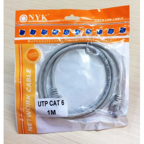Jual KABEL LAN 1 METER / 100MBPS - CAT6 UTP NYK CABLE High Quality | Shopee Indonesia
