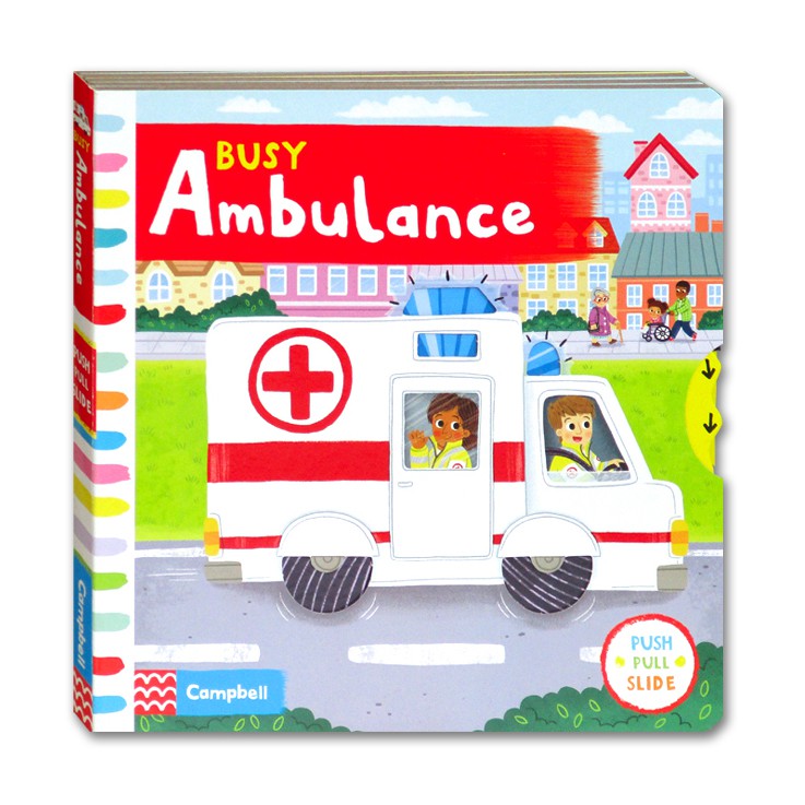 Jual Busy Ambulance - Push Pull Slide Board Book | Shopee Indonesia