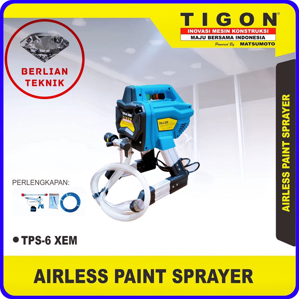Jual Airless Paint Sprayer Gun Cet Listrik Tigon TPS 6 XEM | Shopee ...