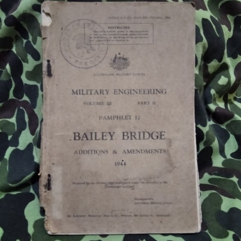 Jual Buku Militer Jadul Military Engineering Bailey Bridge Australian ...