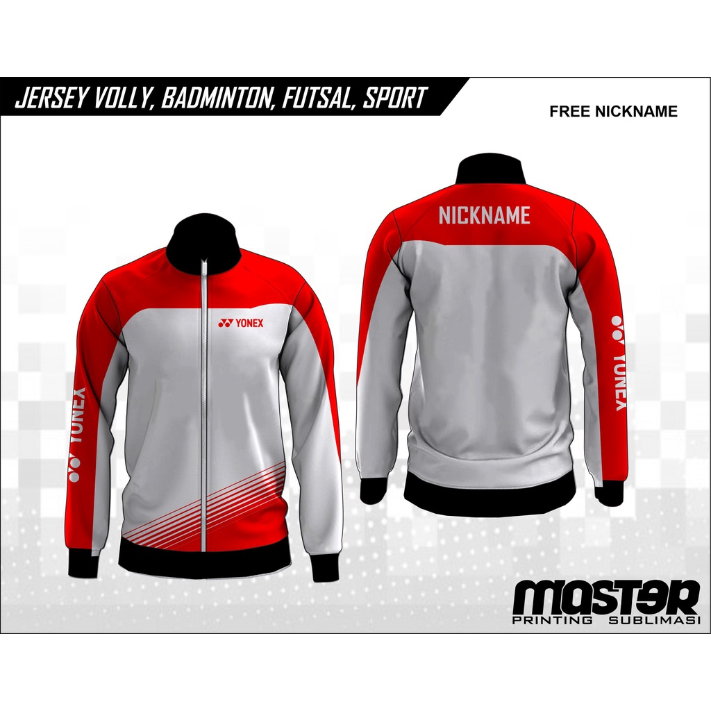 Jual JAKET YONEX BADMINTON CUSTOM II JAKET OLAHRAGA || JAKET TIMNAS ...