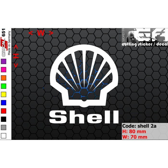 Jual ea cutting sticker / decal Code: shell 2a ( sponsor logo ...