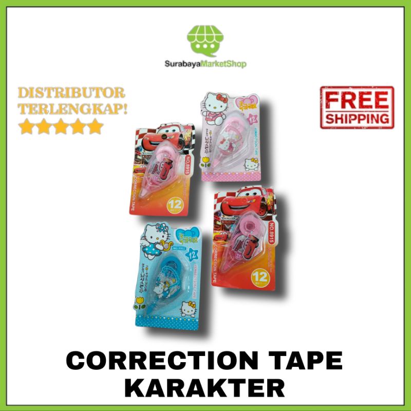 Jual Tipe X Correction Roller Tape / Tipex Stipo Kertas Fancy Anak Anak ...